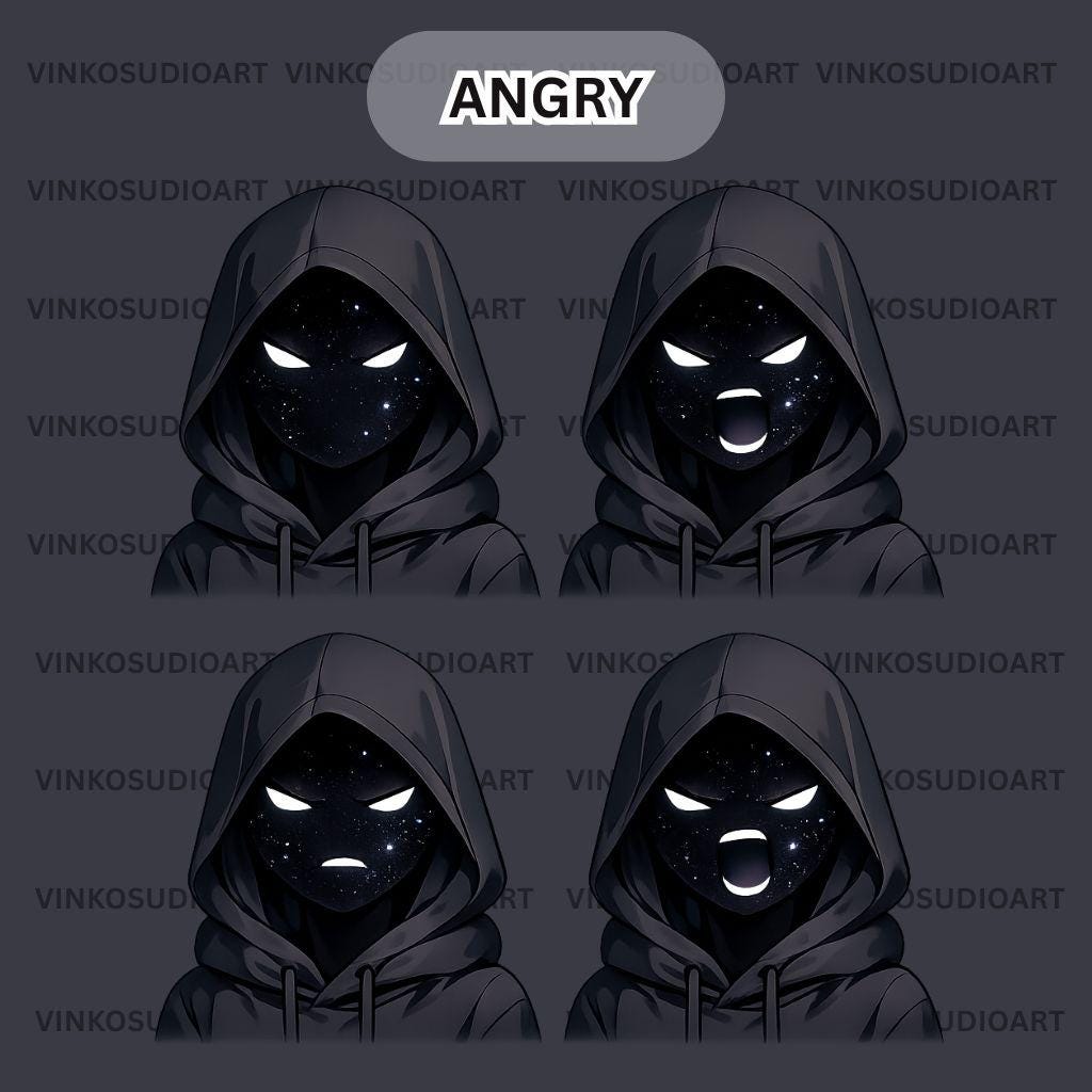 Scary Void Pngtuber Avatar | 16 Expression Set (digital Download) - Etsy