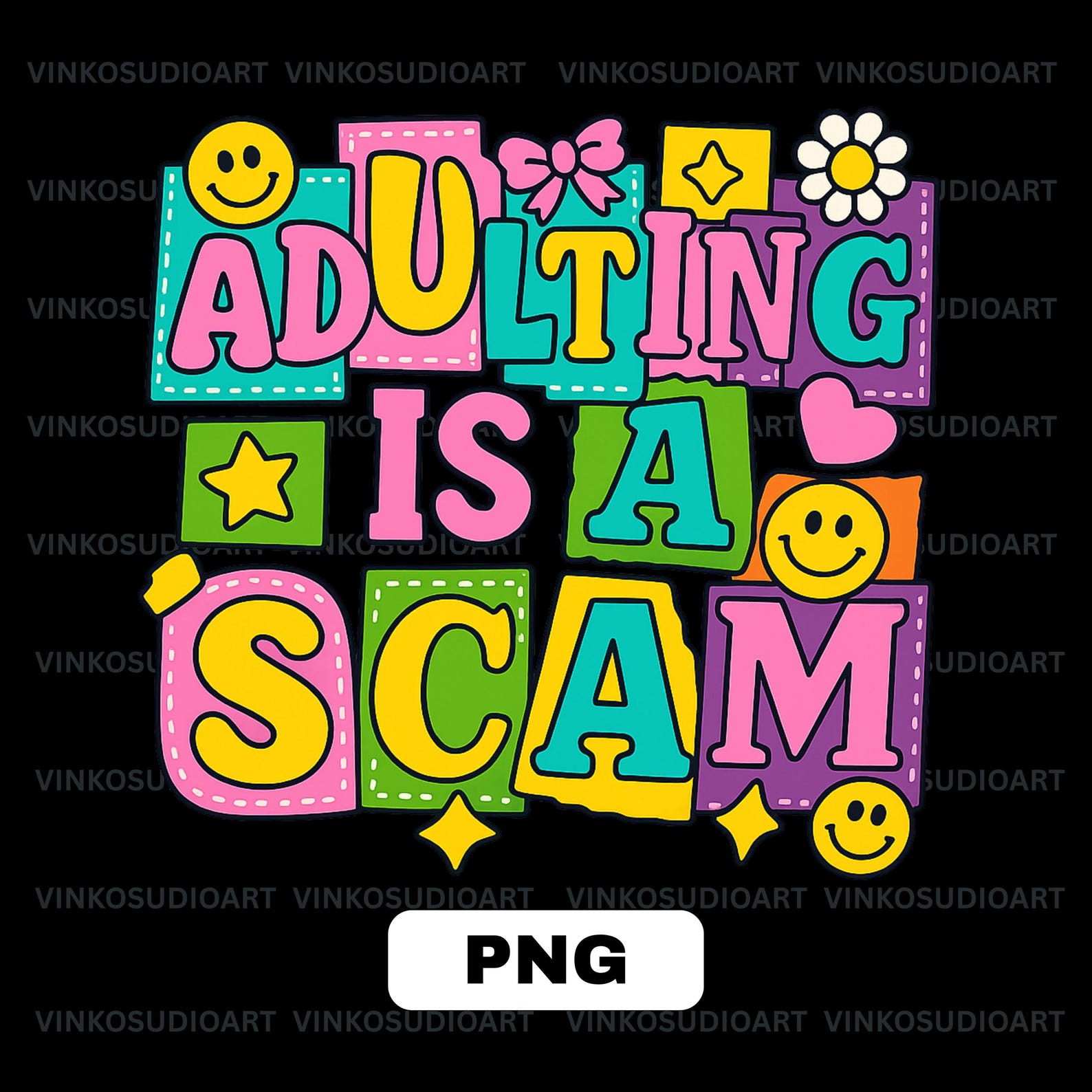 Adulting is A Scam PNG, Y2K Sarcastic Quote (digital Download) - Etsy