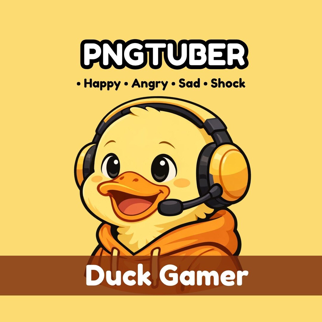 Duck Pngtuber Avatar | Reactive Pngtuber for Veadotube Mini | Vtuber ...