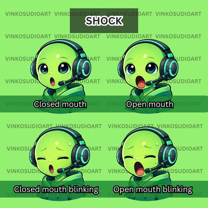 Cute Alien Pngtuber Avatar | Reactive Pngtuber for Veadotube Mini ...