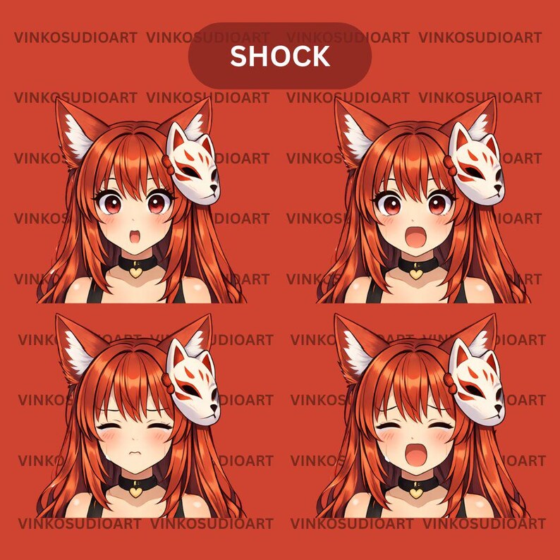 Akari Fox Girl Pngtuber Model | Twitch & Discord Reactive - Etsy