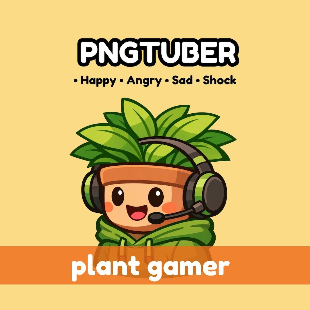 Plant Pngtuber Avatar | Reactive Pngtuber for Veadotube Mini | Vtuber ...