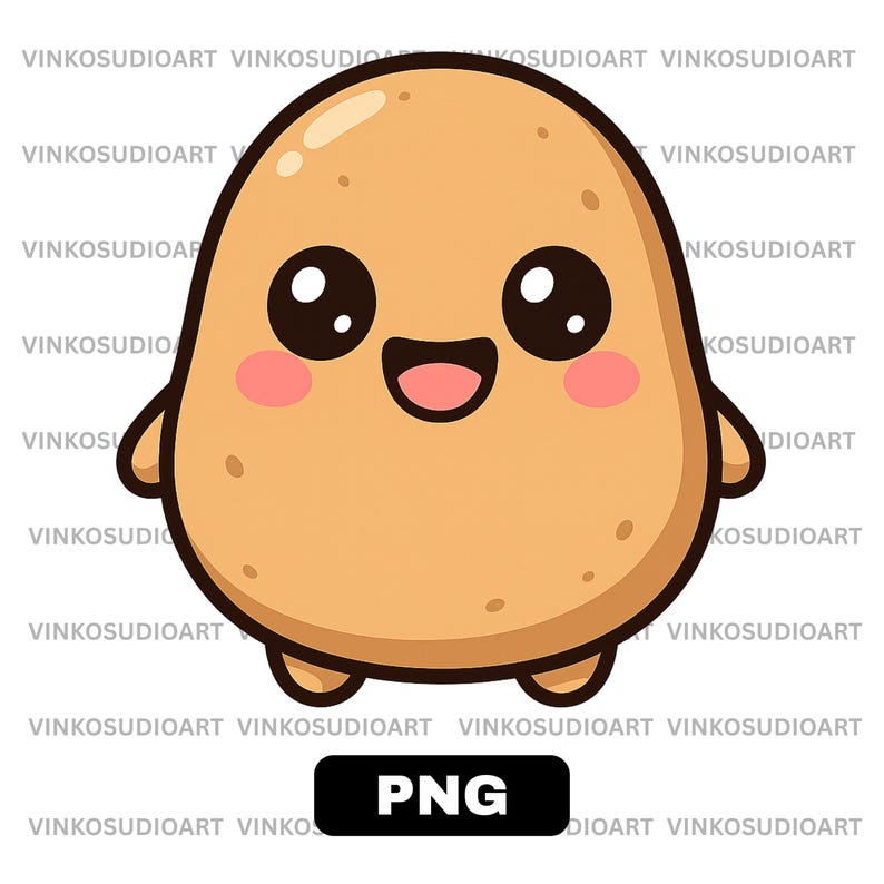 Potato Pngtuber Model | Cute Kawaii Chibi Vtuber | Twitch Youtube ...