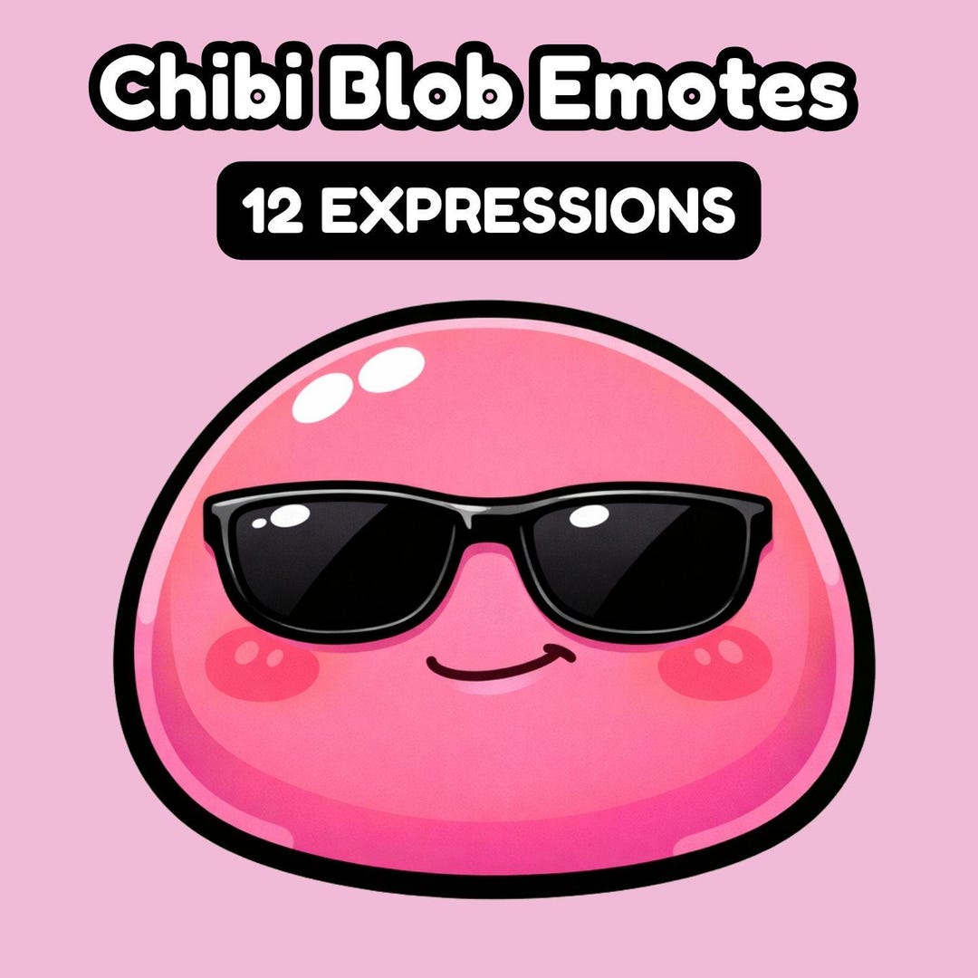 12 Chibi Blob Emotes Pack | Twitch Emotes Bundle | Cute Discord Emotes ...