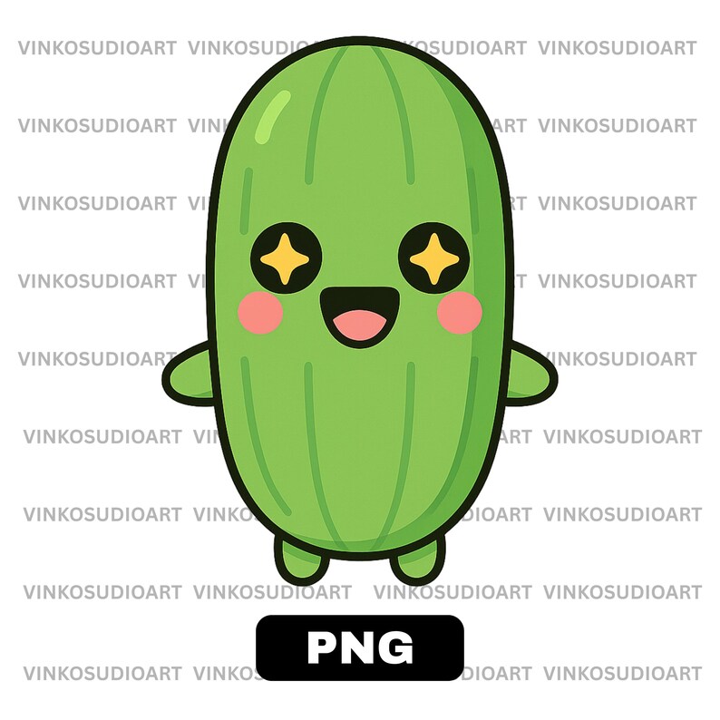 Cute Pickle Pngtuber Model | Kawaii Cucumber Vtuber | 10 Expressions ...