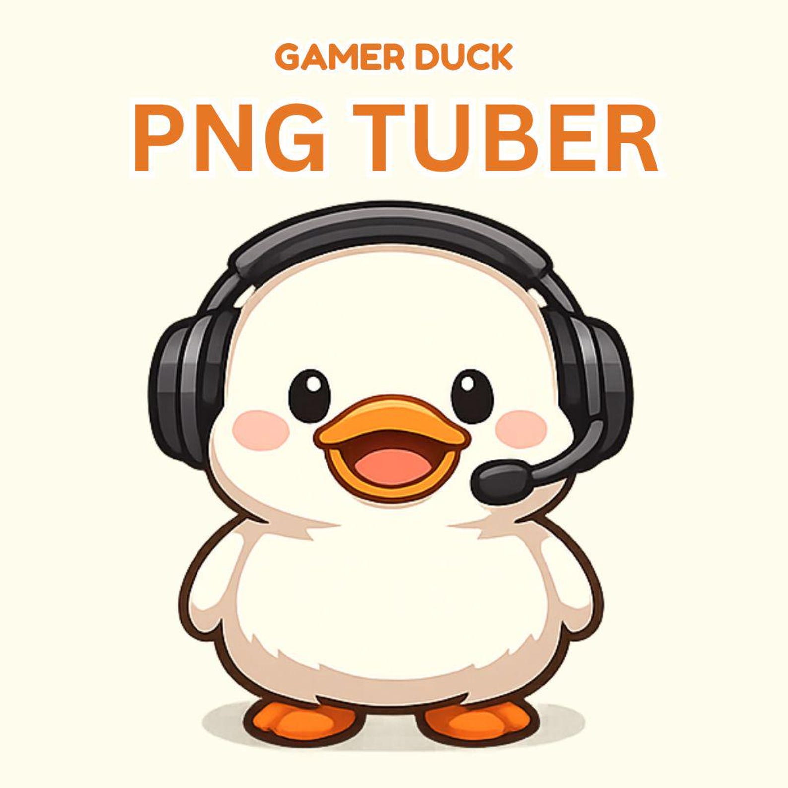 Gamer Duck Pngtuber Model | Vtuber Streaming Mascot (digital Download ...