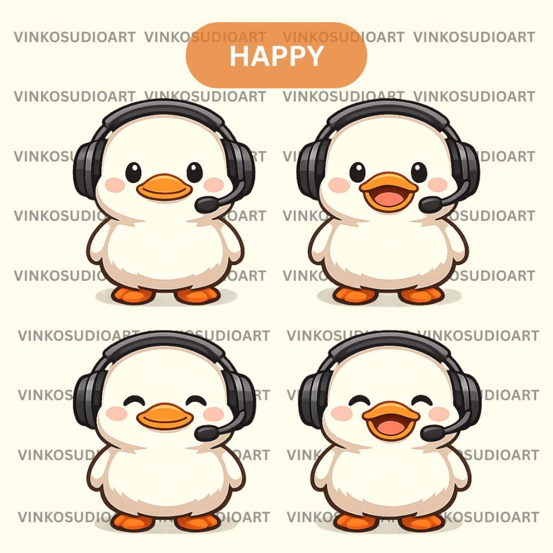 Gamer Duck Pngtuber Model | Vtuber Streaming Mascot (digital Download ...