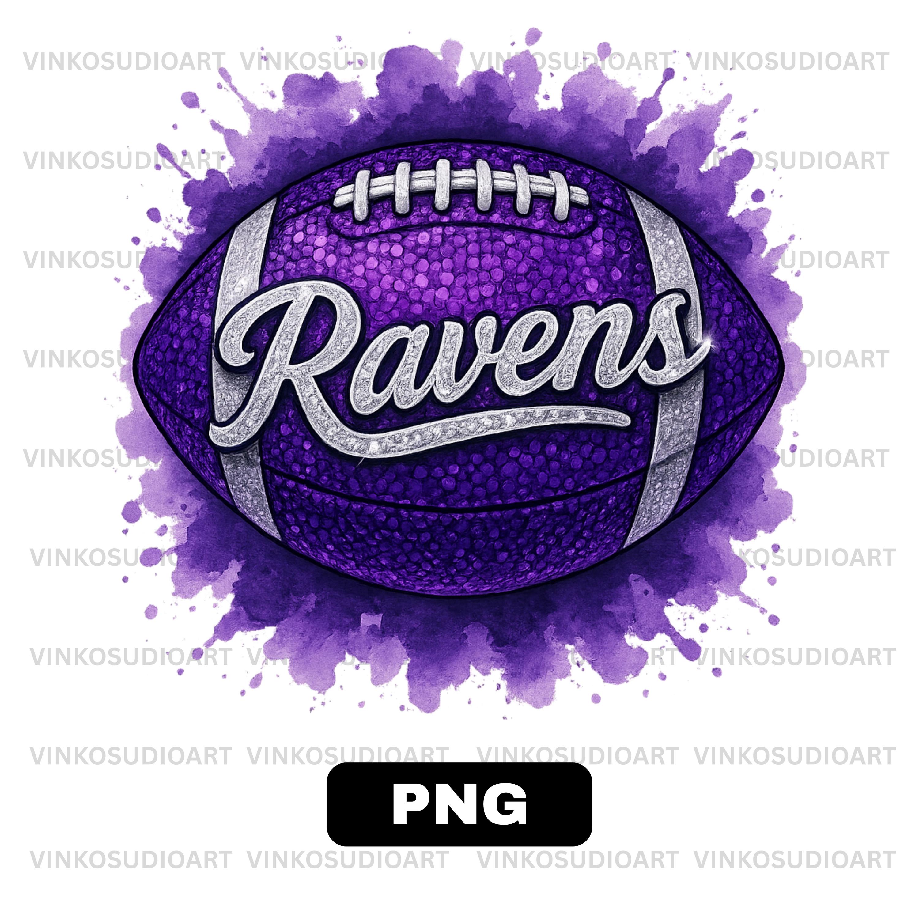 Purple Sequin Ravens Football PNG, Glitter Game Day Design - Etsy