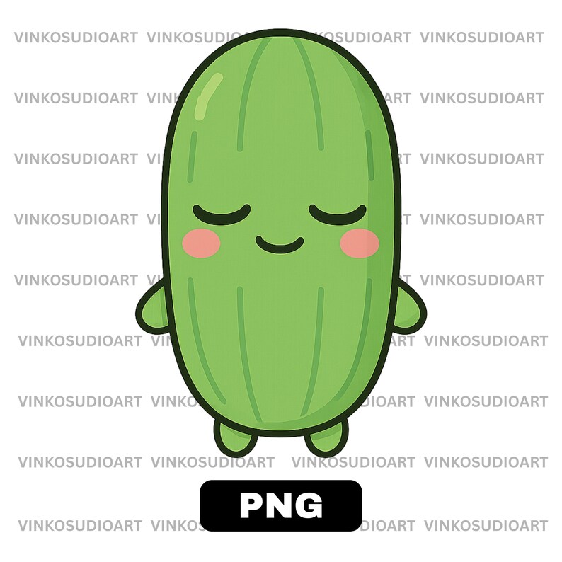 Cute Pickle Pngtuber Model | Kawaii Cucumber Vtuber | 10 Expressions ...