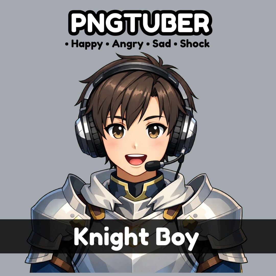 Anime Knight Pngtuber Avatar | Reactive Pngtuber for Veadotube Mini ...