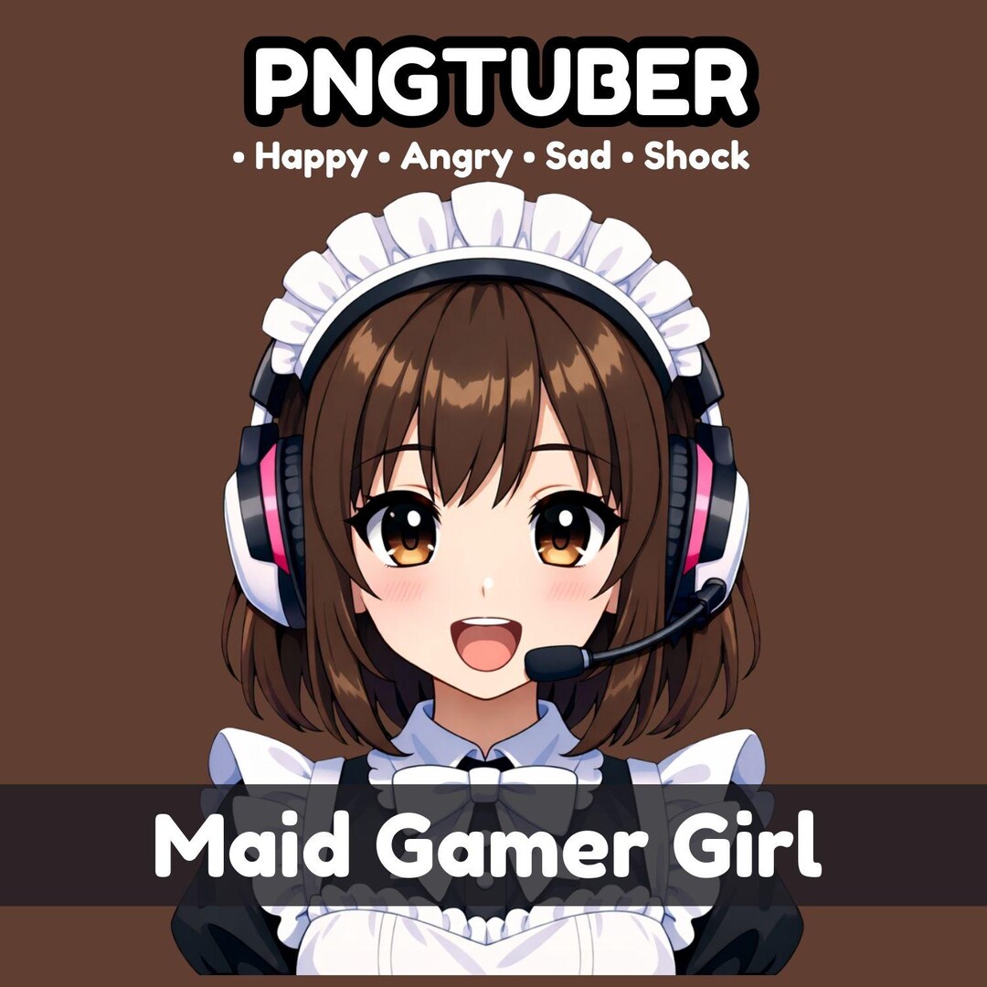 Anime Maid Pngtuber Avatar | Reactive Pngtuber for Veadotube Mini ...