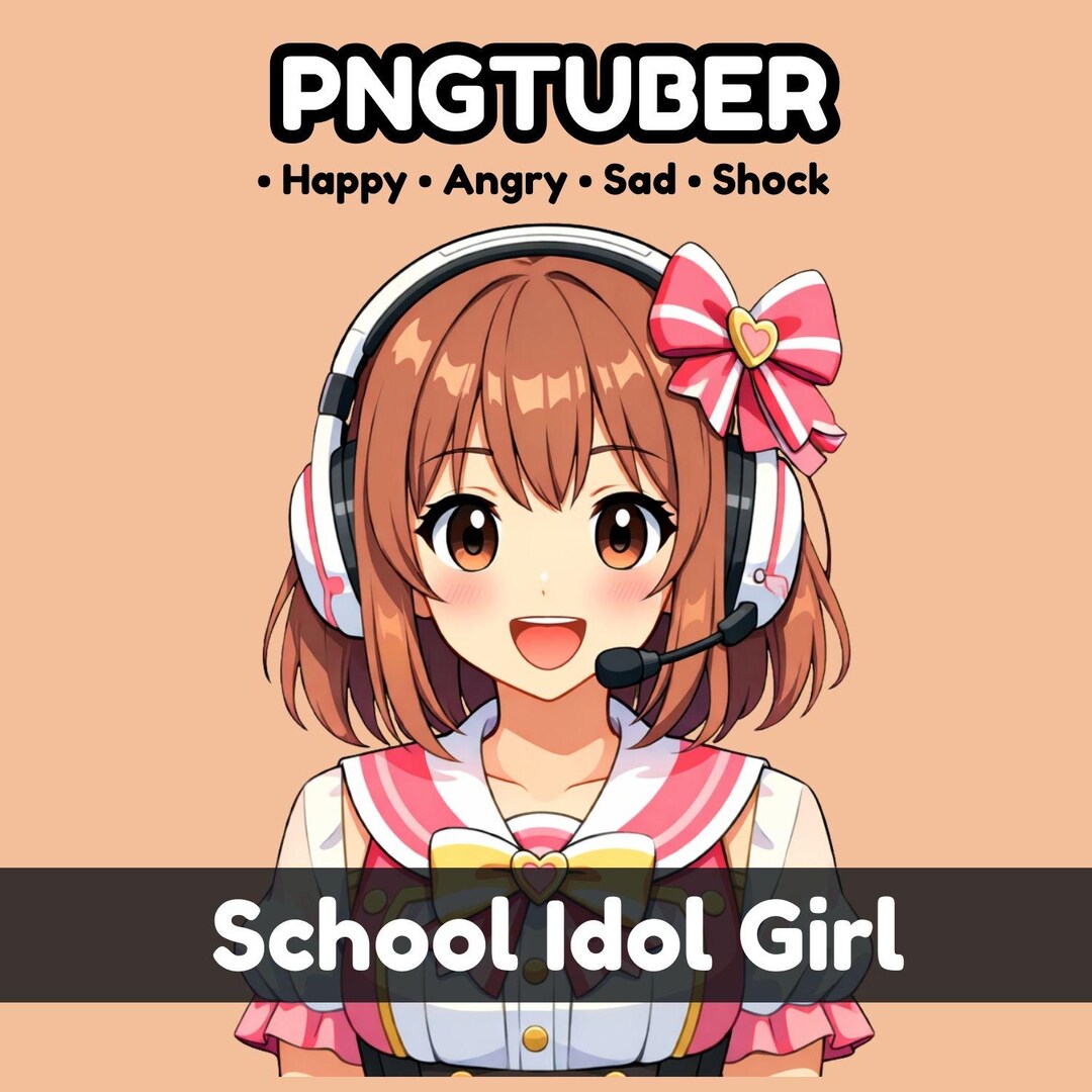 Anime Pngtuber Avatar | Reactive Pngtuber for Veadotube Mini | Vtuber ...