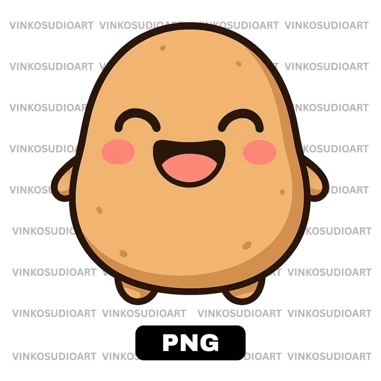 Potato Pngtuber Model | Cute Kawaii Chibi Vtuber | Twitch Youtube ...