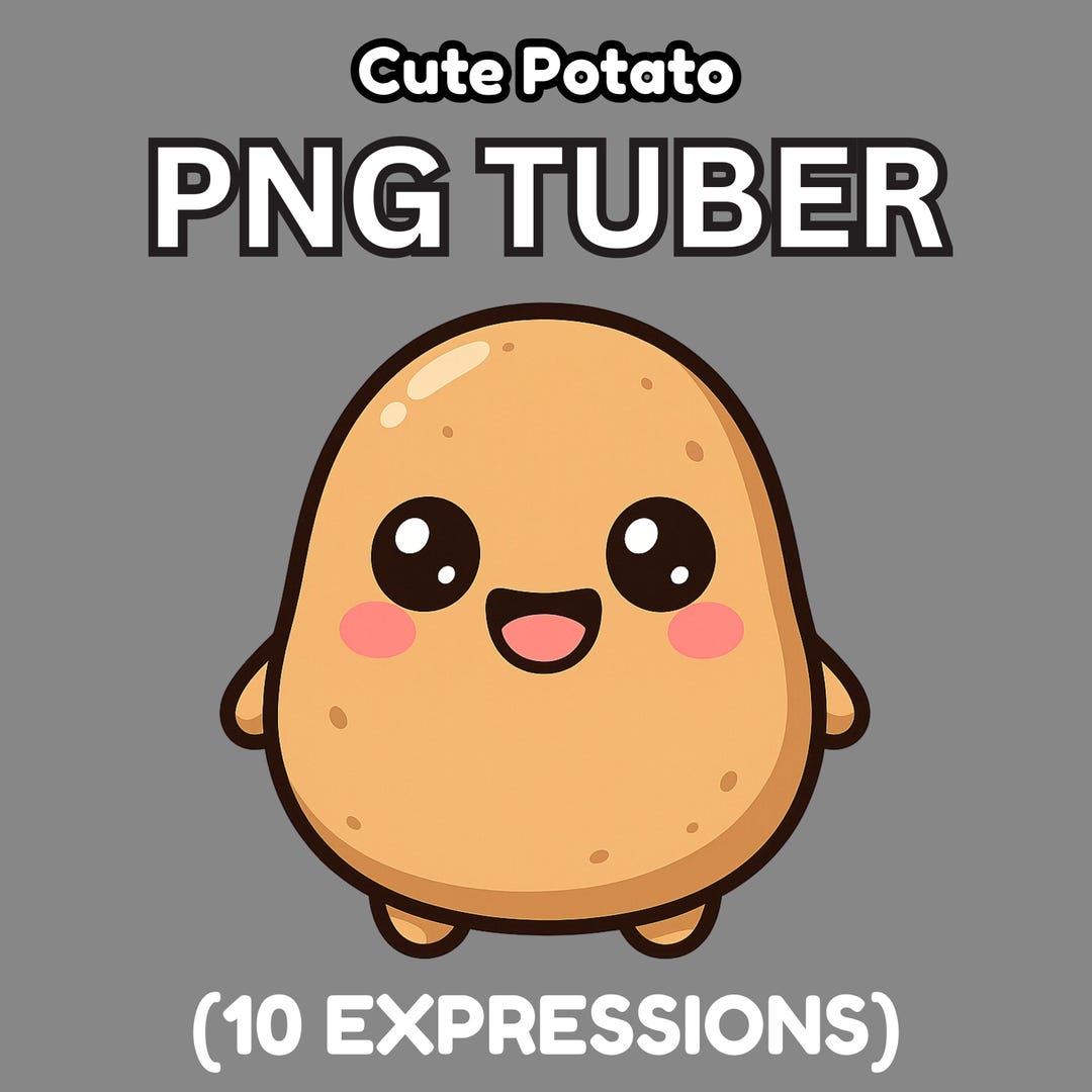 Potato Pngtuber Model | Cute Kawaii Chibi Vtuber | Twitch Youtube ...
