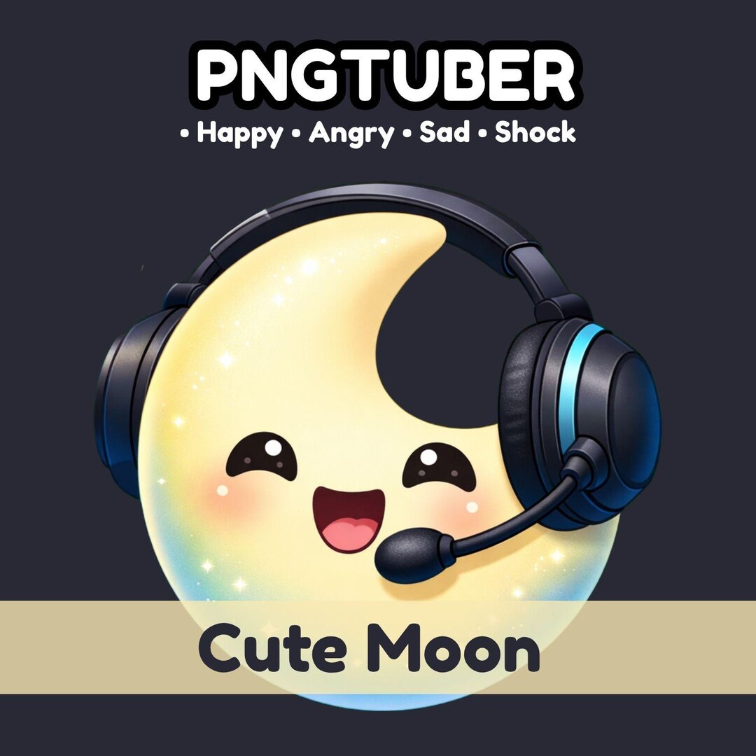 Moon Pngtuber Avatar | Reactive Pngtuber for Veadotube Mini | Vtuber ...