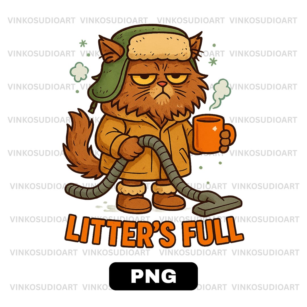 Grumpy Christmas Cat, Cousin Eddie Parody PNG, Holiday Clipart - Etsy