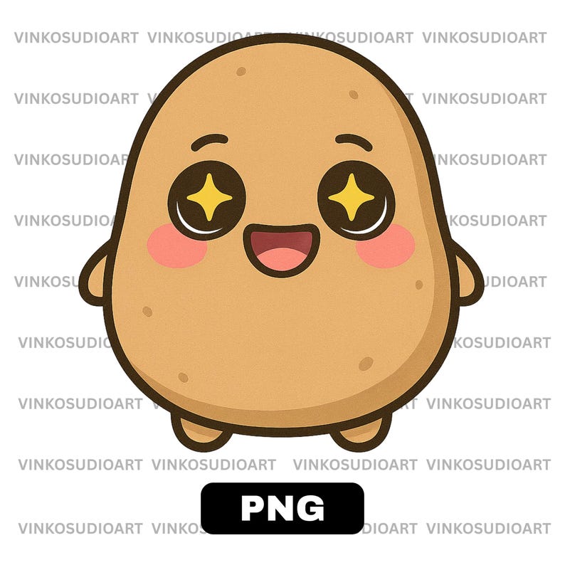 Potato Pngtuber Model | Cute Kawaii Chibi Vtuber | Twitch Youtube ...