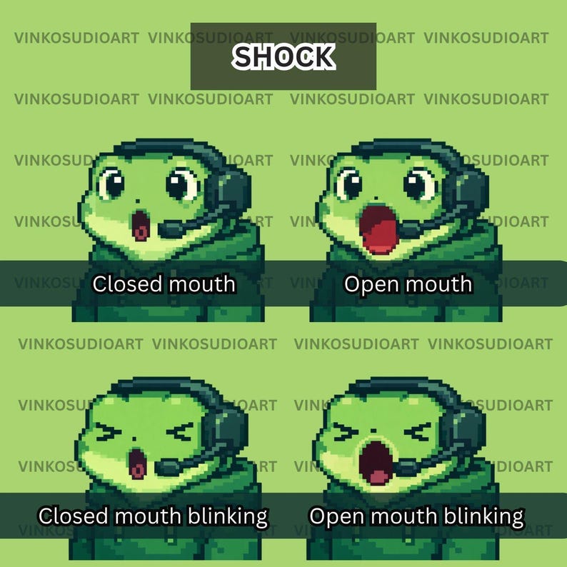 Frog Pngtuber Avatar | Reactive Pngtuber for Veadotube Mini | Vtuber ...