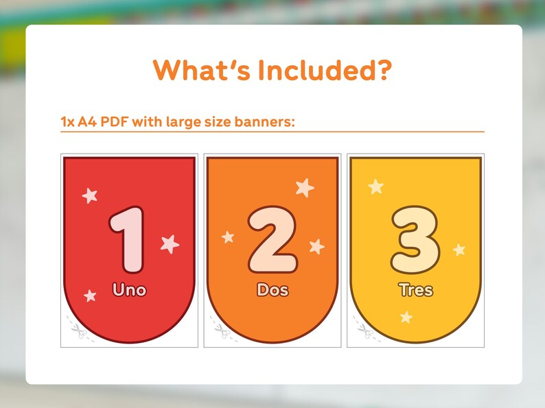 Spanish Rainbow Star Number Word Banner 1-20 A4, Learn Number 1-20 ...