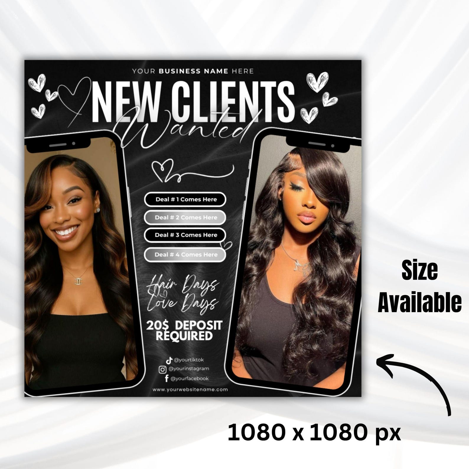 New Clients Flyer New Clients Welcome Canva Template Diy Flyer Hair