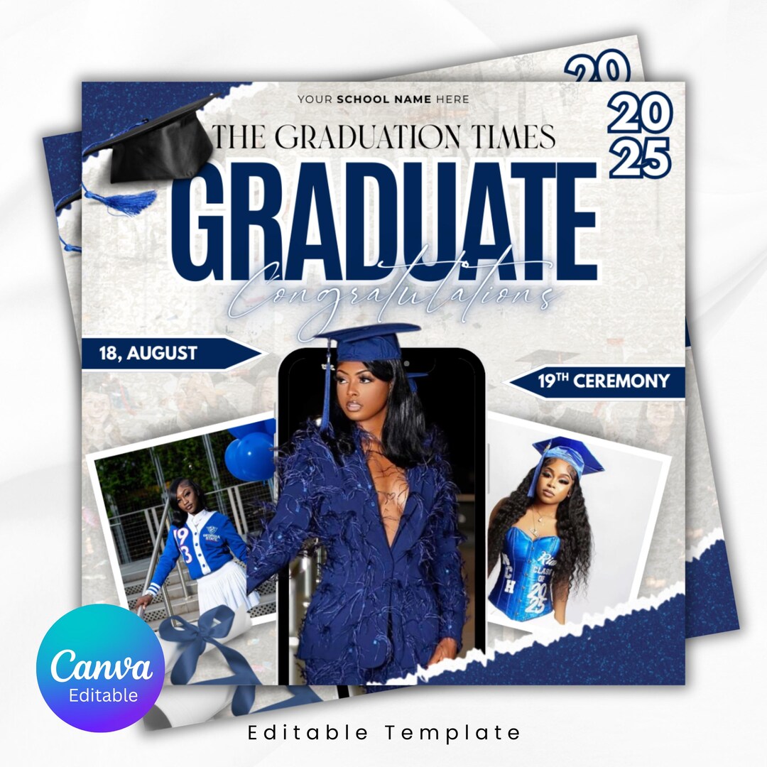 Graduate Flyer, Graduation Party Flyer, Graduation Invitation, College ...