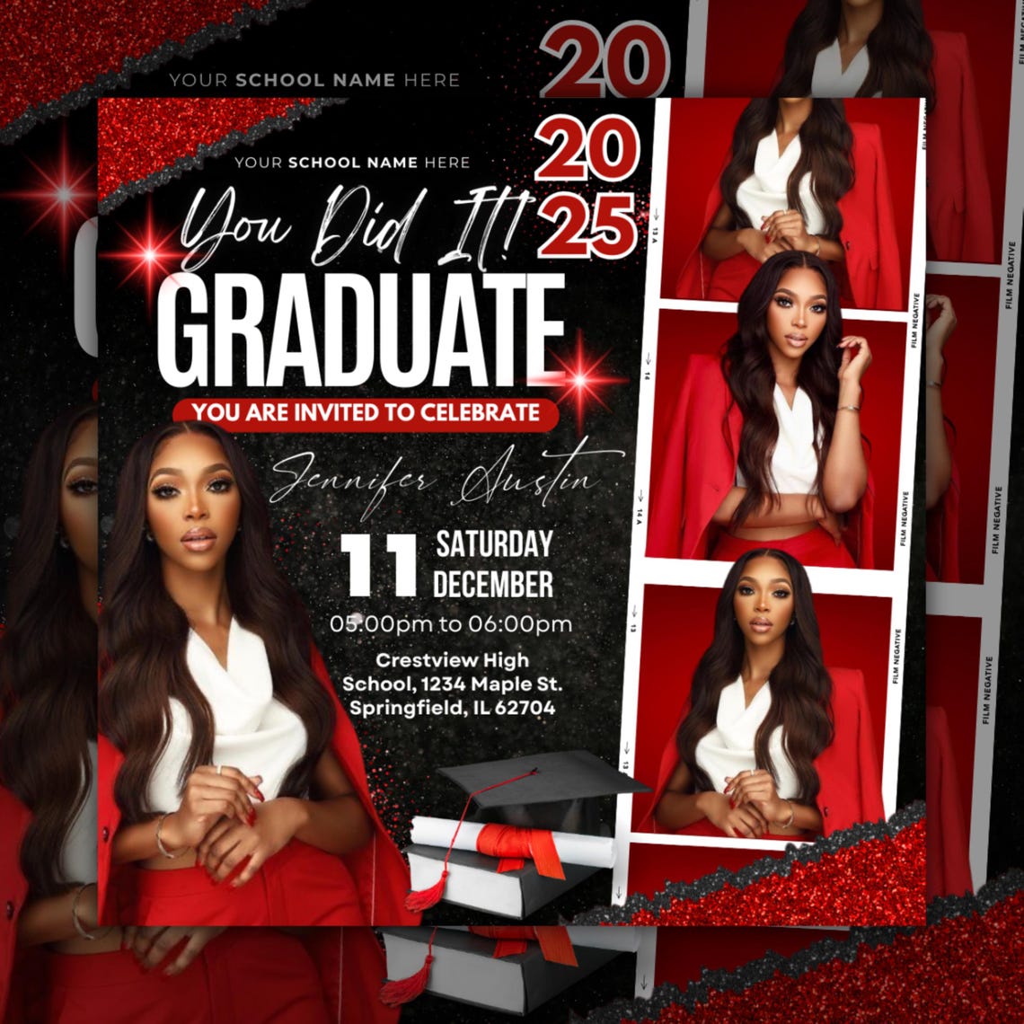 Graduation Flyer | Graduation Invitation Flyer | Class of 2025 ...