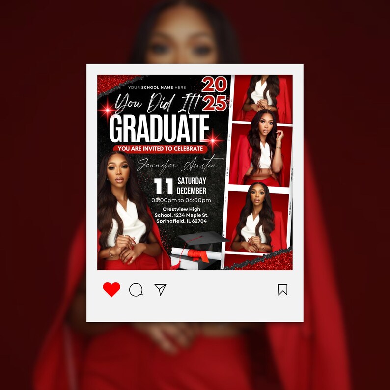 Graduation Flyer | Graduation Invitation Flyer | Class of 2025 ...