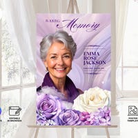 Editable Funeral Sign Template in Loving Memory Funeral Sign Funeral ...