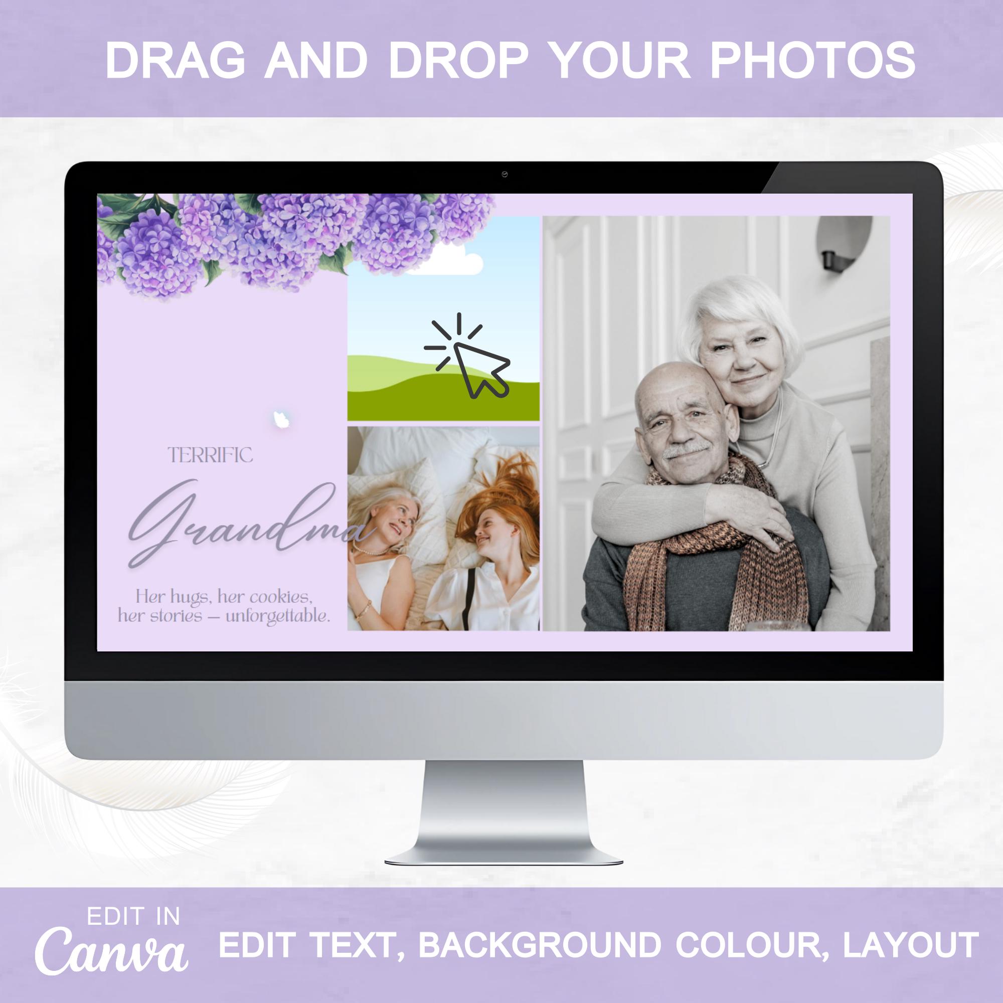 Purple Floral Funeral Slideshow Template: Celebration of Life (canva ...