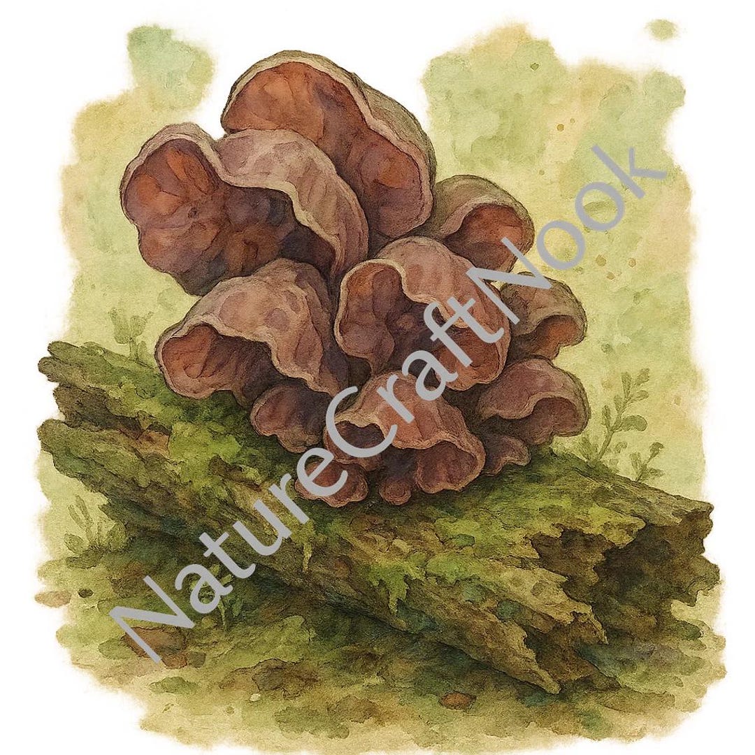 Watercolor Goblincore Mushrooms Clipart Bundle - 30 Transparent PNG 300 ...