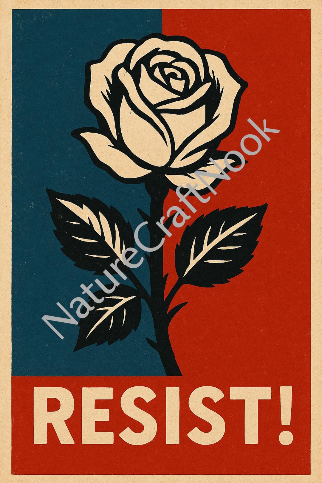White Rose Antifa Resistance Digital Download Poster 300 DPI - Etsy