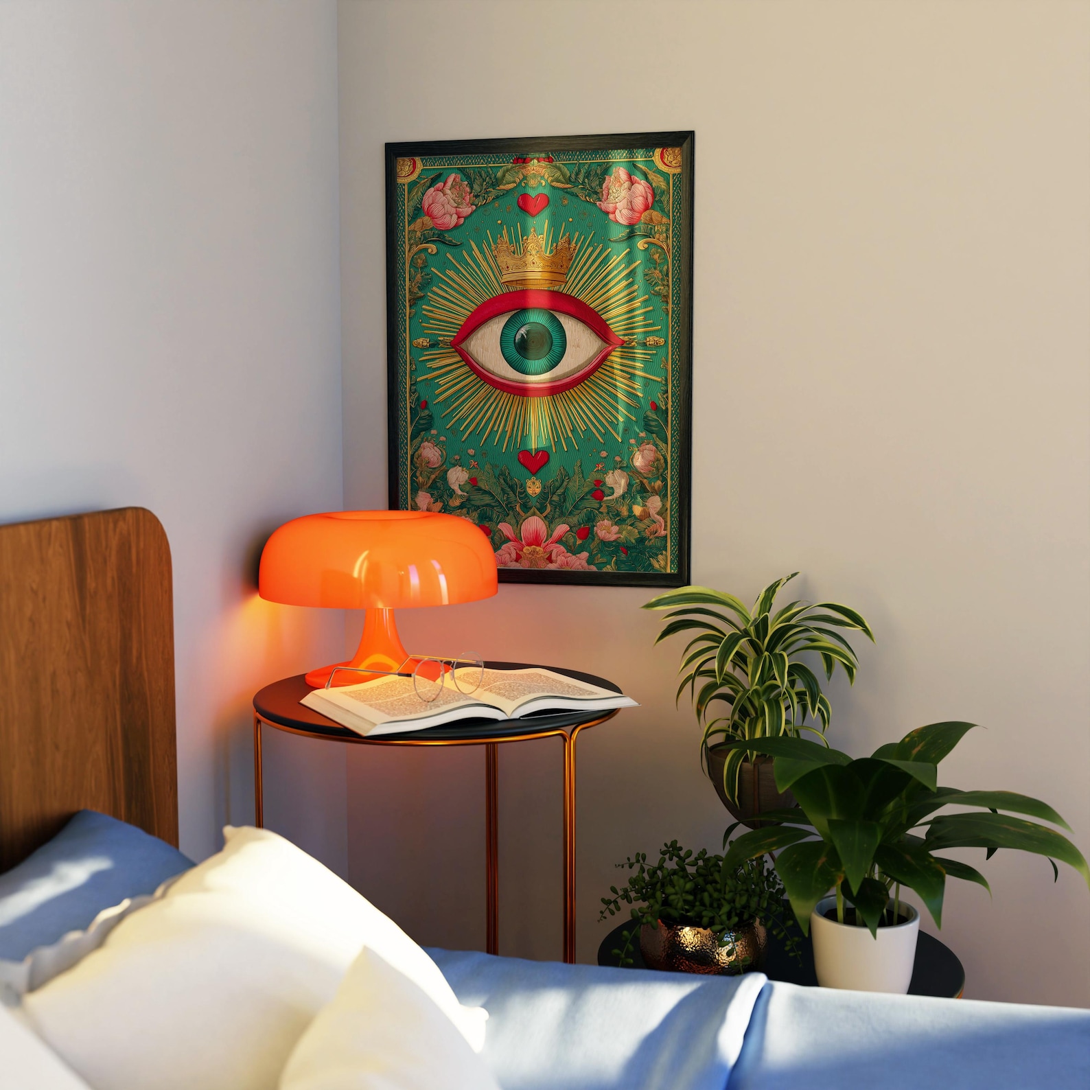 Mystical Eye Print: Sacred Heart Wall Decor, Magical Maximalist Poster ...