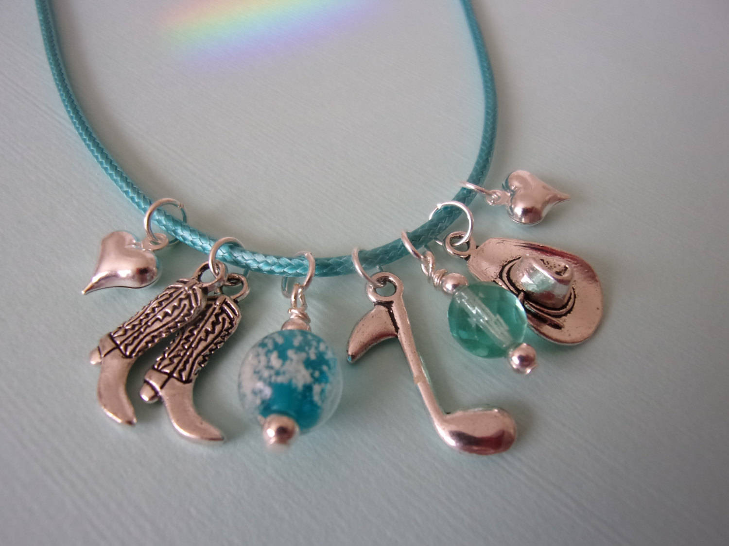 Country Music Necklace, Glow in the Dark, Charm Necklace, Country ...