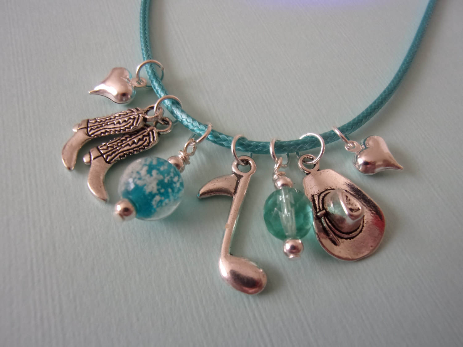 Country Music Necklace, Glow in the Dark, Charm Necklace, Country ...