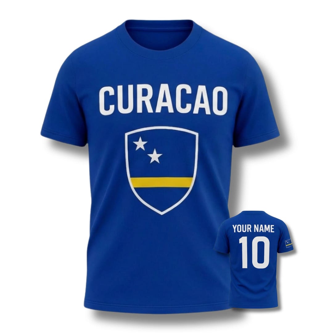 Curacao Soccer Jersey Custom Name Number Shirt, Blue Island Football ...