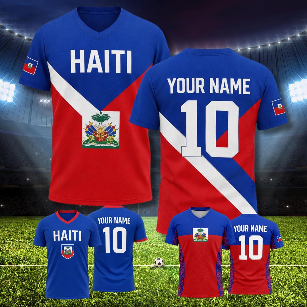 Haiti Soccer Jersey Custom Name Number, Unisex All Over Print Football ...