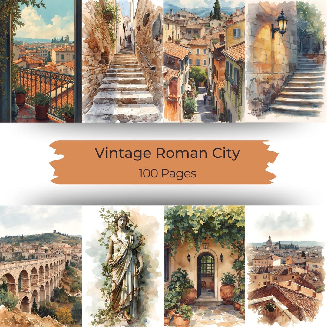 Ancient Roman Junk Journal Kit: Vintage Roman City Printable Ephemera ...