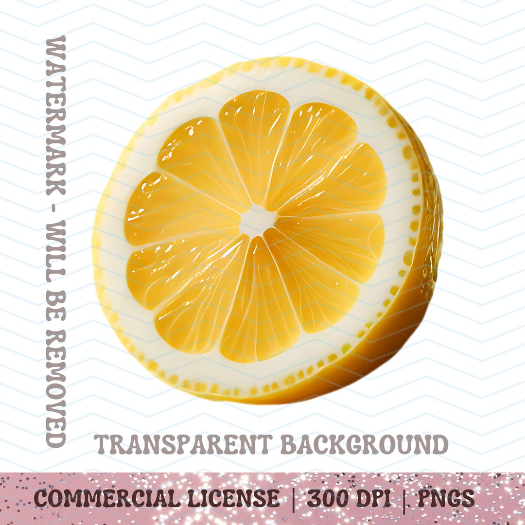 Lemon PNG Digital Download, Yellow Food Clipart, Citrus Fruit Slice ...