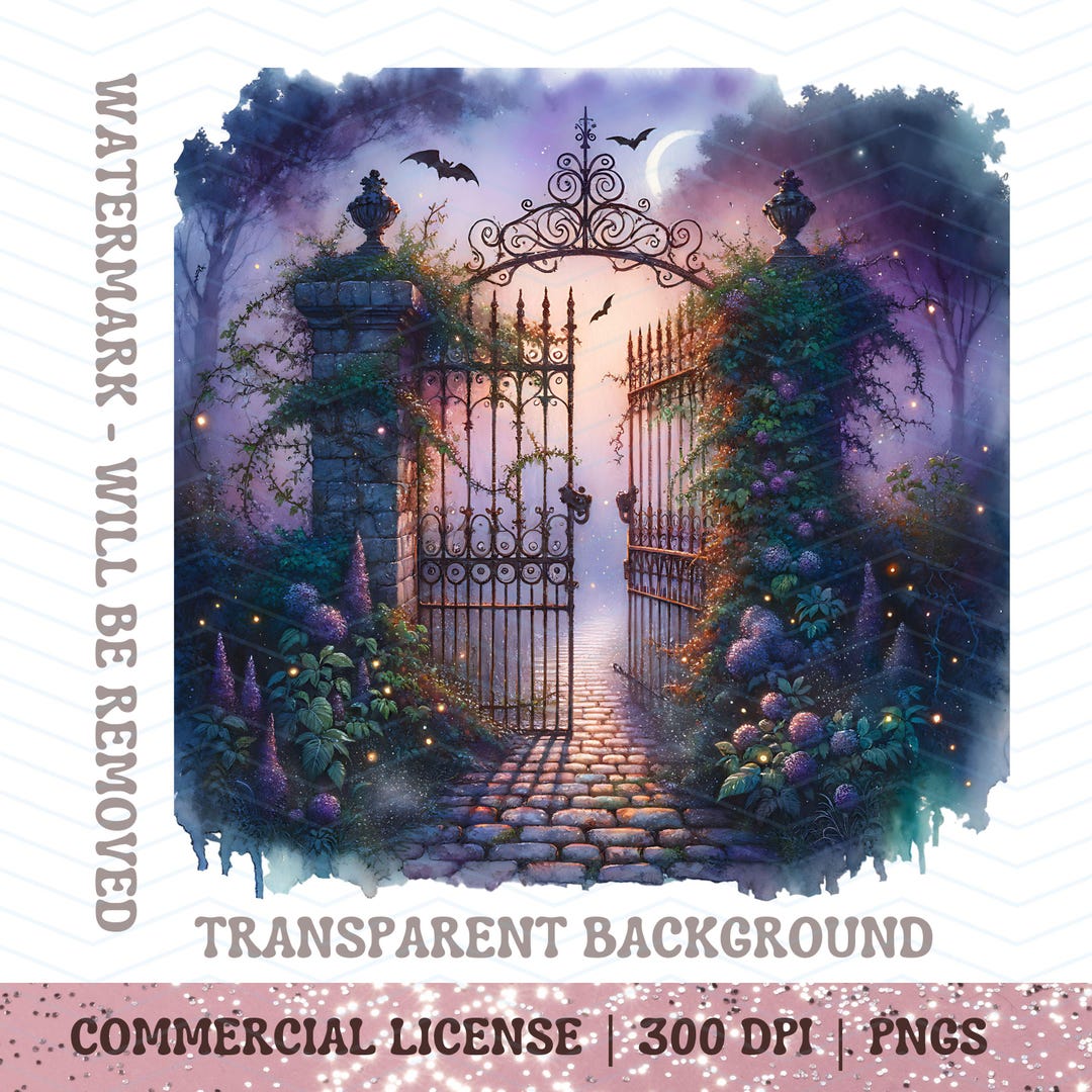 Rusty Castle Gate PNG for Scrapbooking, Gothic Junk Journal Clipart ...