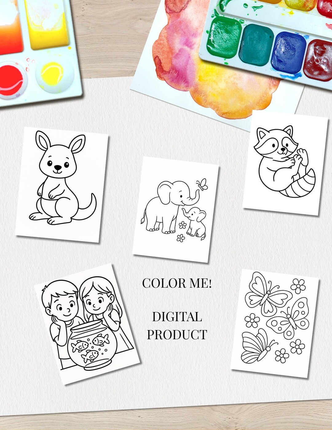 Printable Baby Animal Coloring Pages: Easy Toddler Activity Sheets for ...