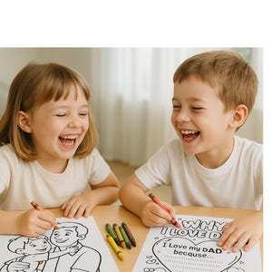 Father's Day DIY Keepsake: Printable 'why I Love Dad' Coloring Pages ...
