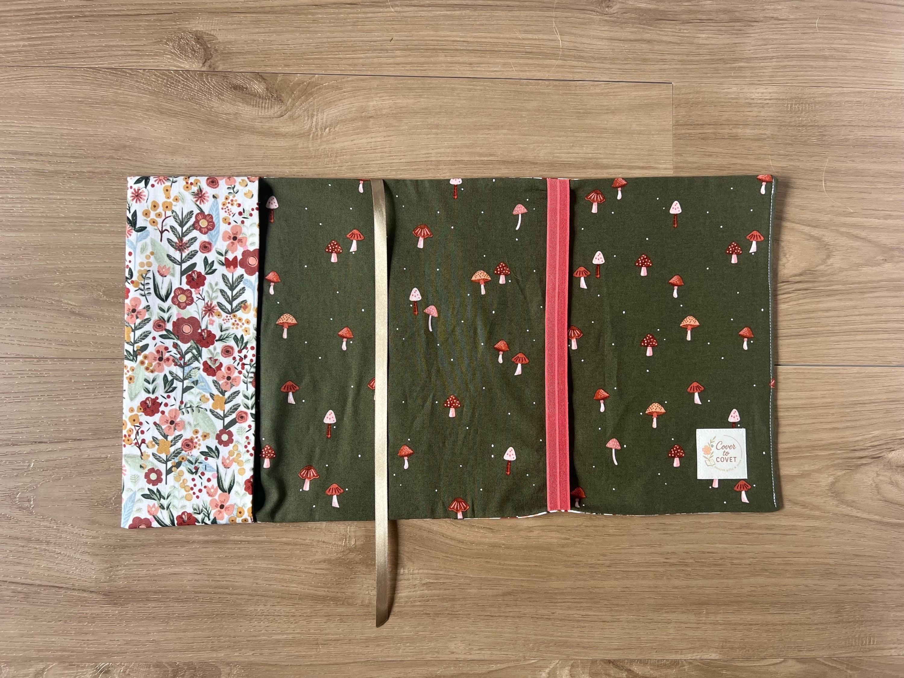 Reversible Book Cover - Magical Forest Print: Adjustable Cotton Dust ...