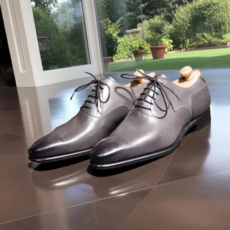 Men All Black Dress Shoe - Etsy