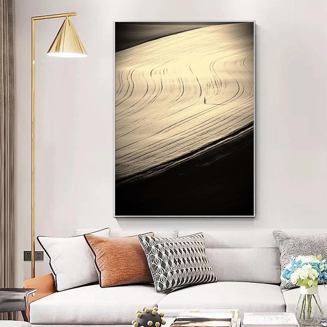 Rural Landscape Silhouette Canvas, Framed Wall Art, Countryside Scene ...