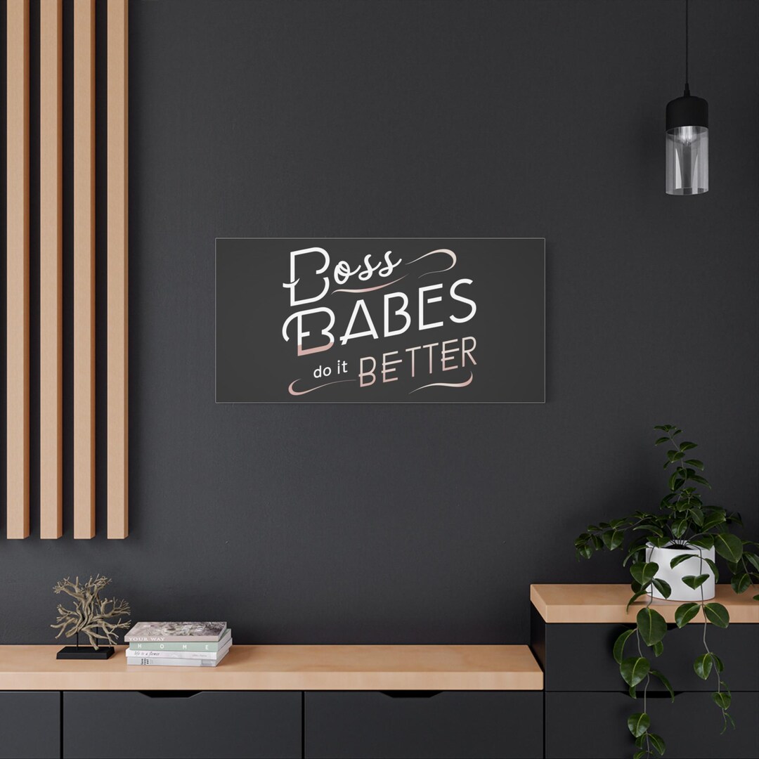 Boss Babes Matte Canvas Print: Inspirational Office Wall Decor - Etsy