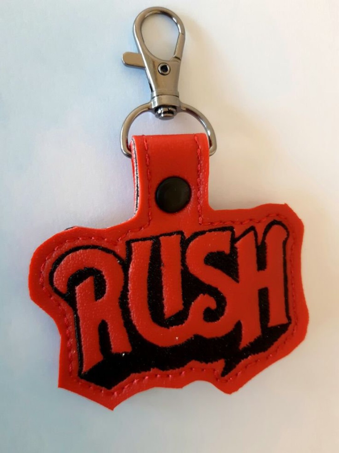 Embroidered Vinyl Keychain - Rush - Etsy