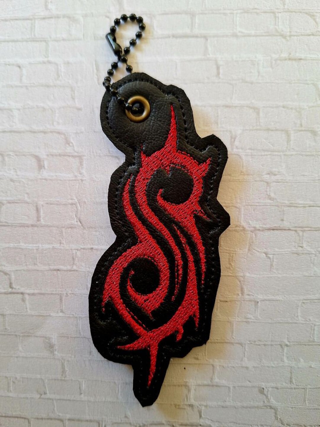 Slip Knot Embroidered Vinyl Bag Tag - Etsy