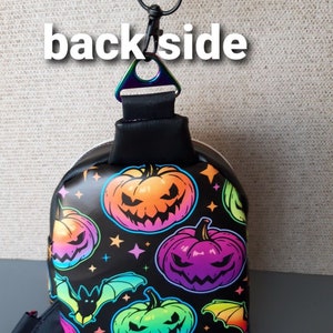 Neon Pumpkins and Bats - Mini Backpack Crossbody Purse - Etsy