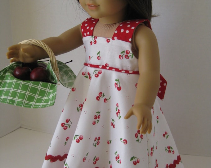 Cherries Jubilee Cherry Print Sundress With White Straw Hat - Etsy