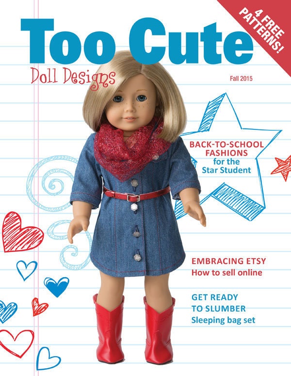 Too Cute Doll Designs FALL 2015 1503 DIGITAL VERSION Sewing Pattern ...